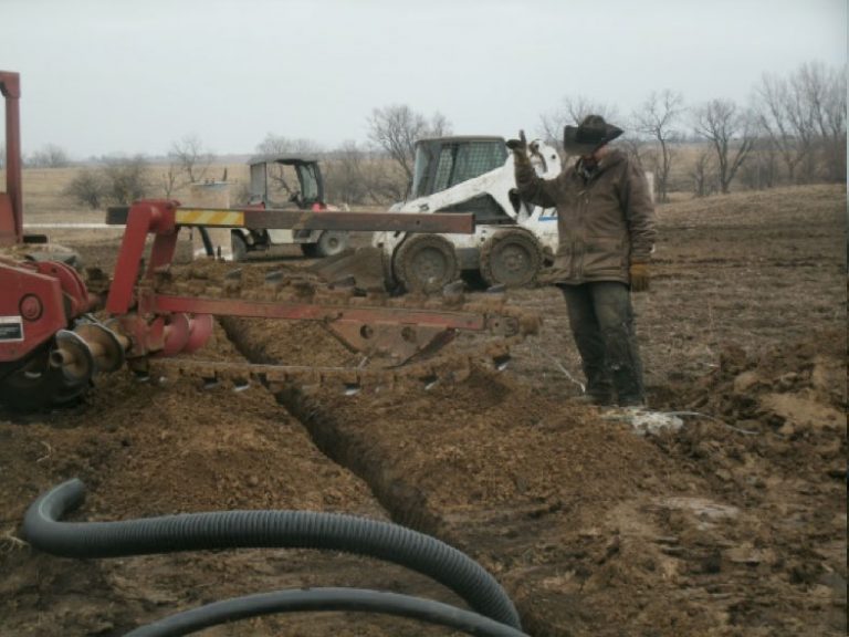 Digging Water Line - Werner Family Angus